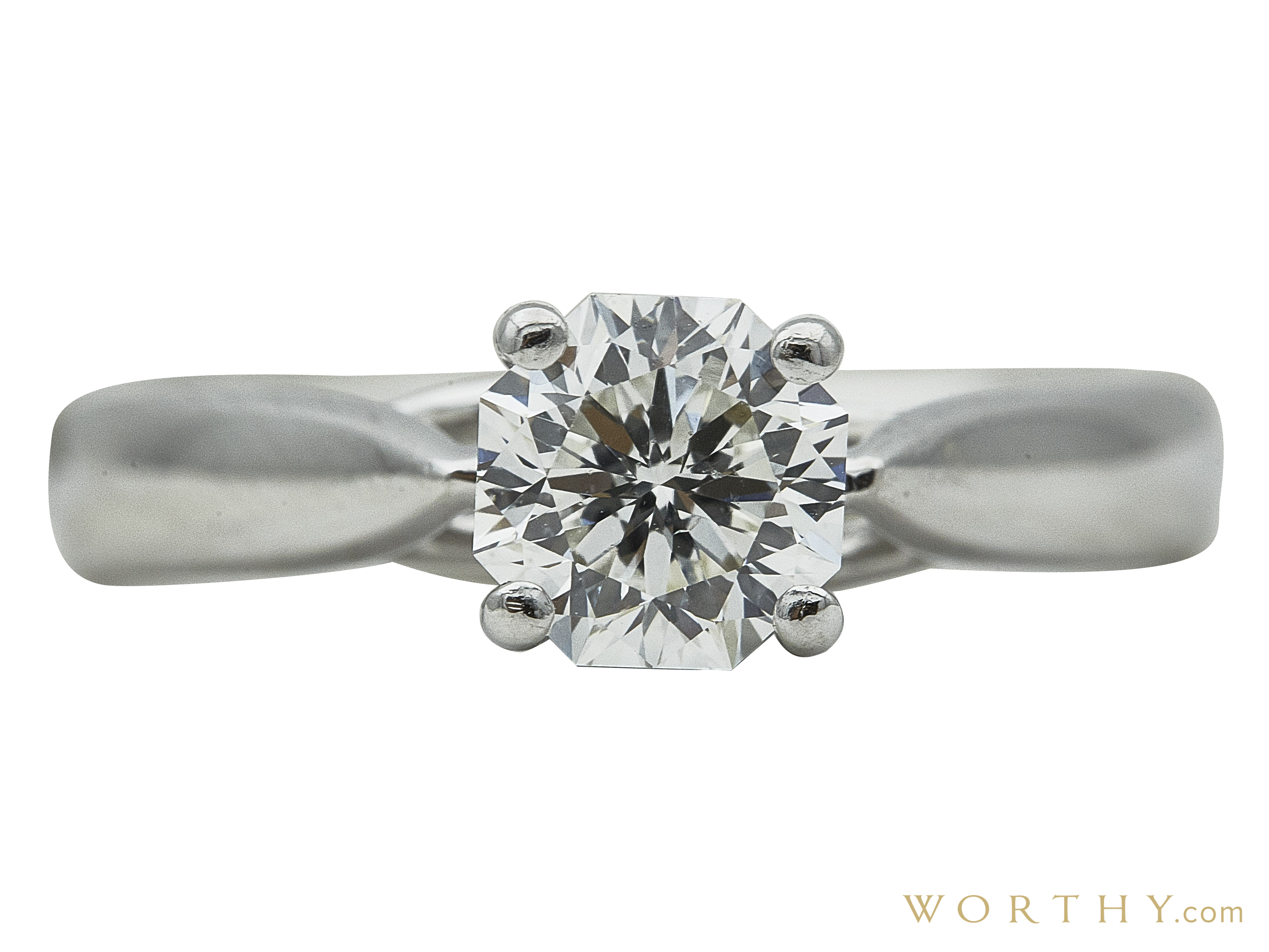 1.04 ct. Octagonal Modified Cut Solitaire Ring | Sold For $1,089
