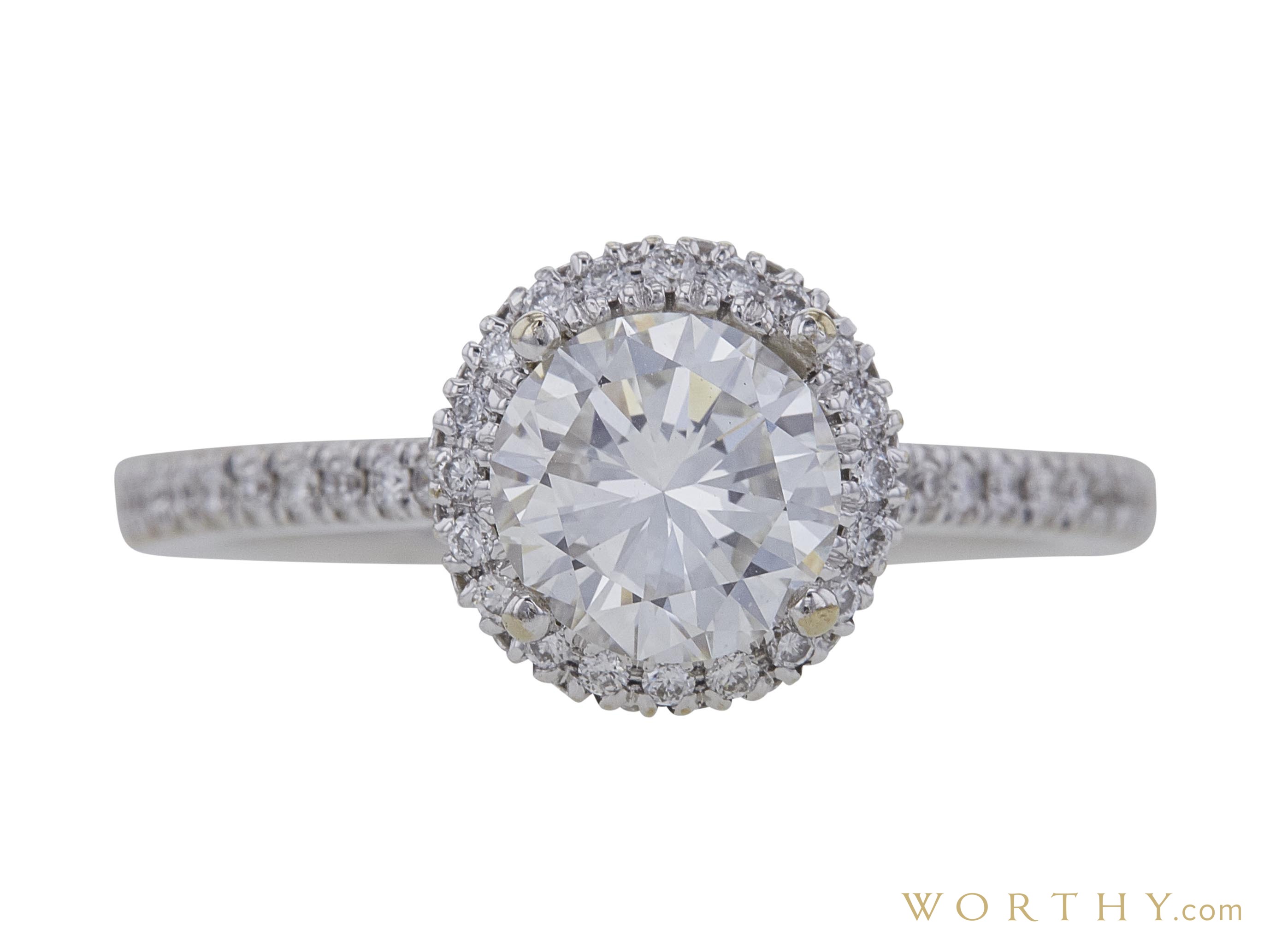 0.95 ct. Round Cut Halo Ring | Sold For $1,900 | Worthy.com