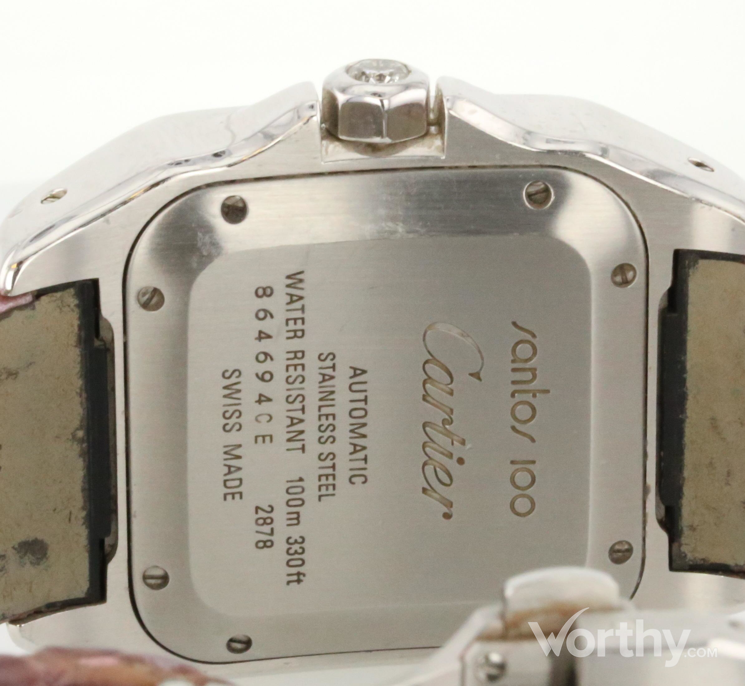 Cartier 2878 Santos 100 864694CE | Sold For $3,150 | Worthy.com