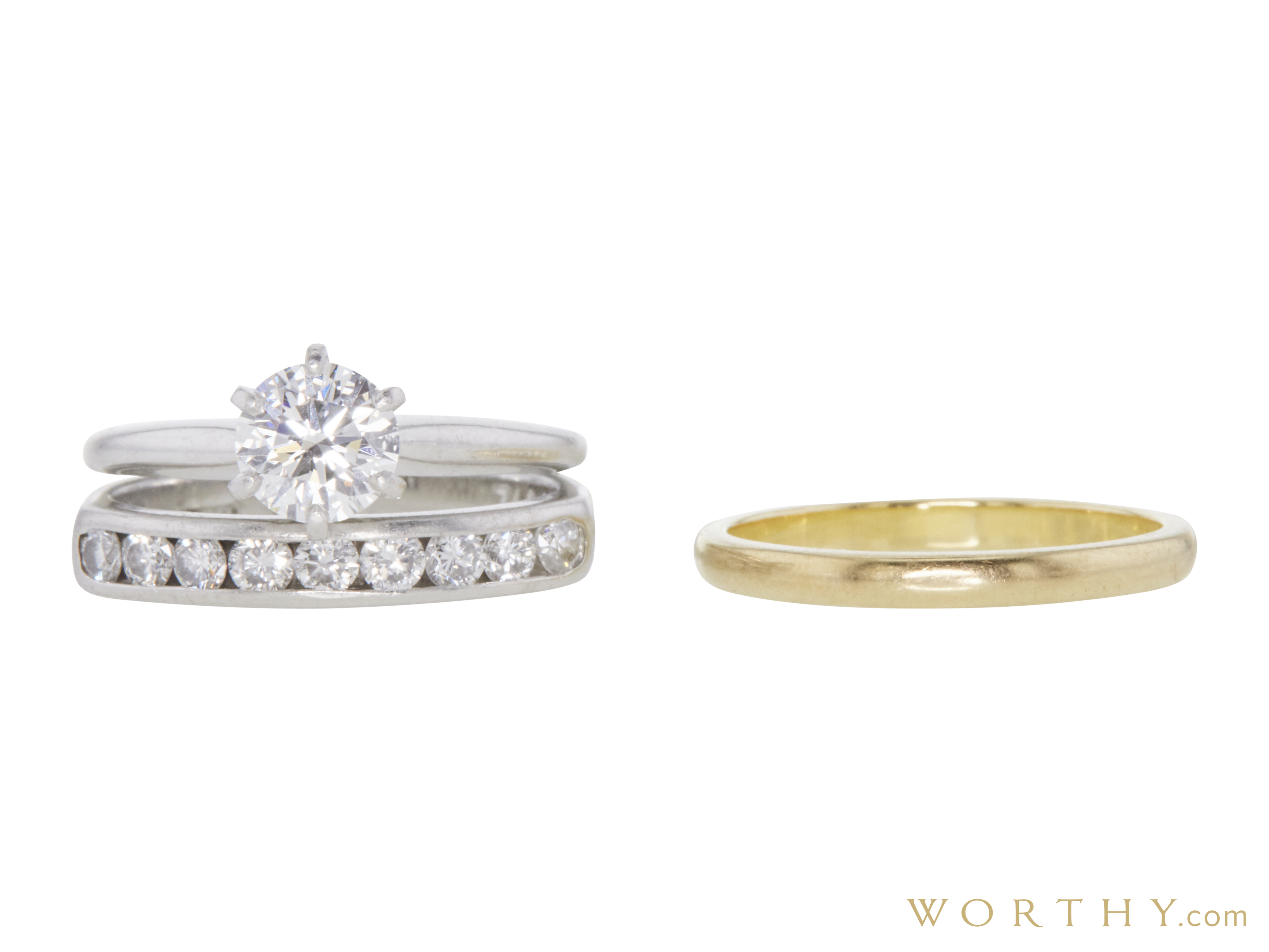 0.75 ct. Round Cut Bridal Set Ring | Sold For $1,223 | Worthy.com