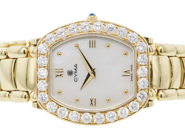 Cyma 18K Gold and Diamond Watch | Sold For $2,308 | Worthy.com